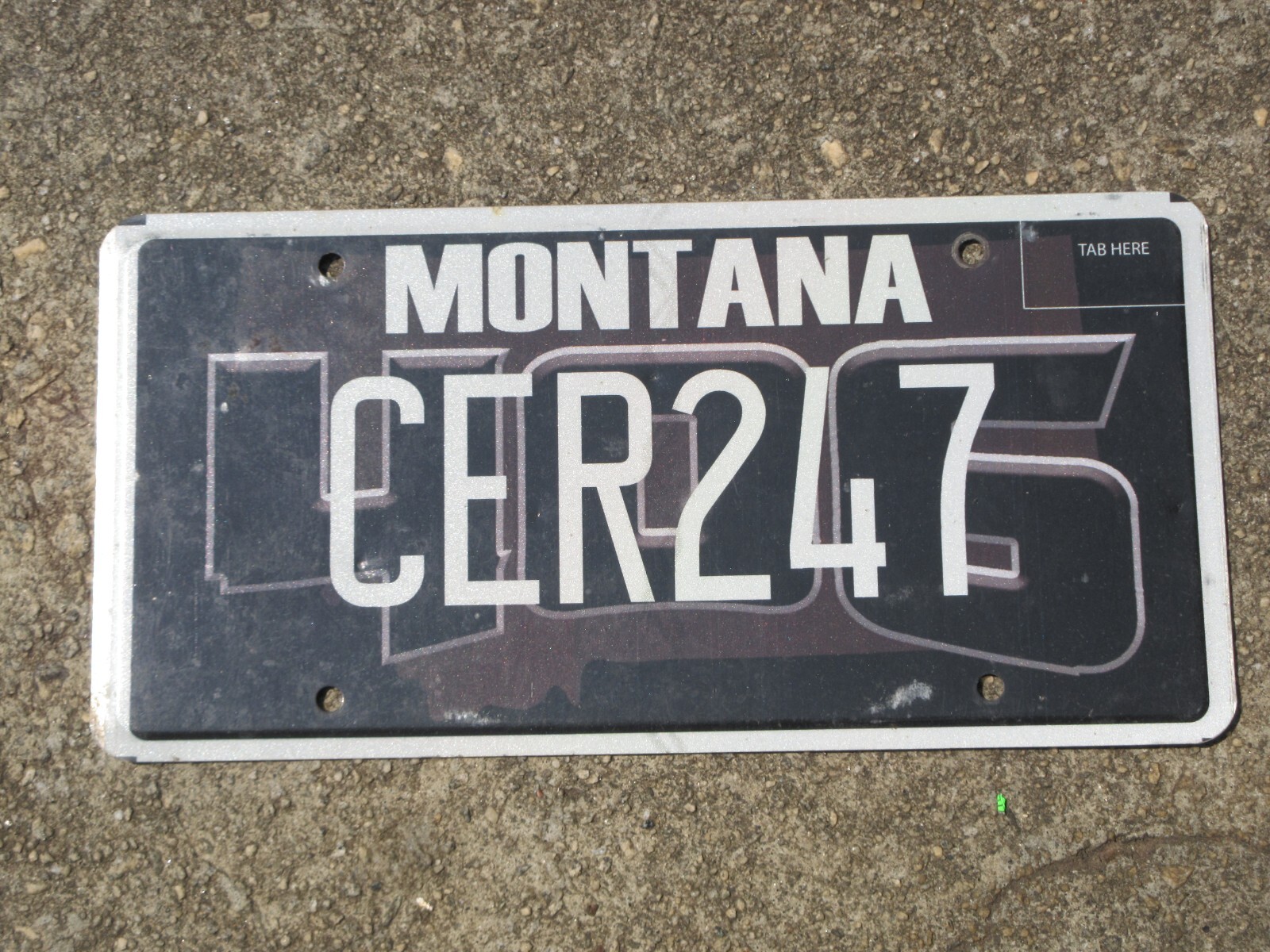 Montana Outlaw Baseball Club License Plate CER 247 Mountain Black White ...