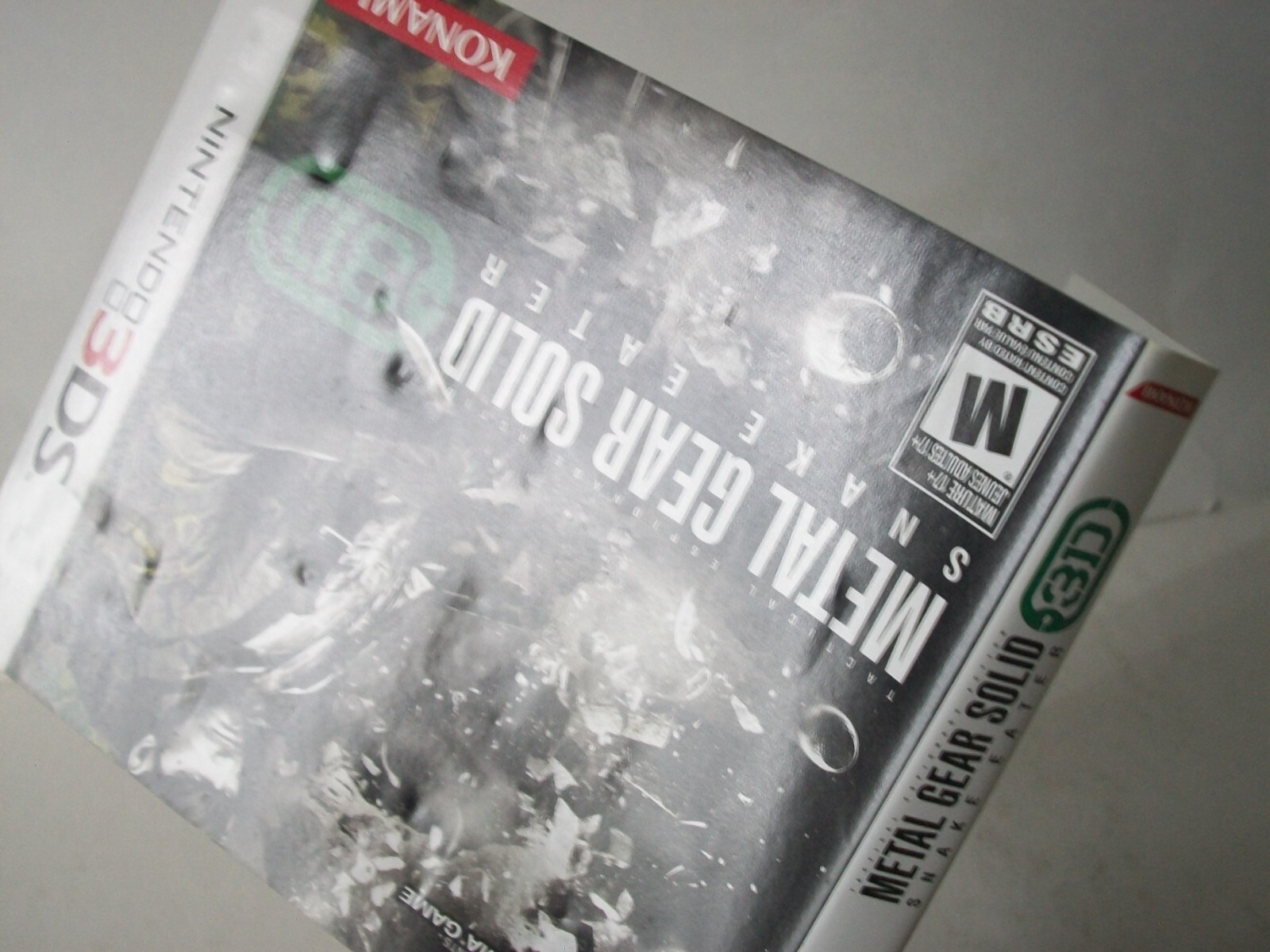 Metal Gear Solid 3 3D Snake Eater Nintendo 3DS Game Damaged Art Kojima ...