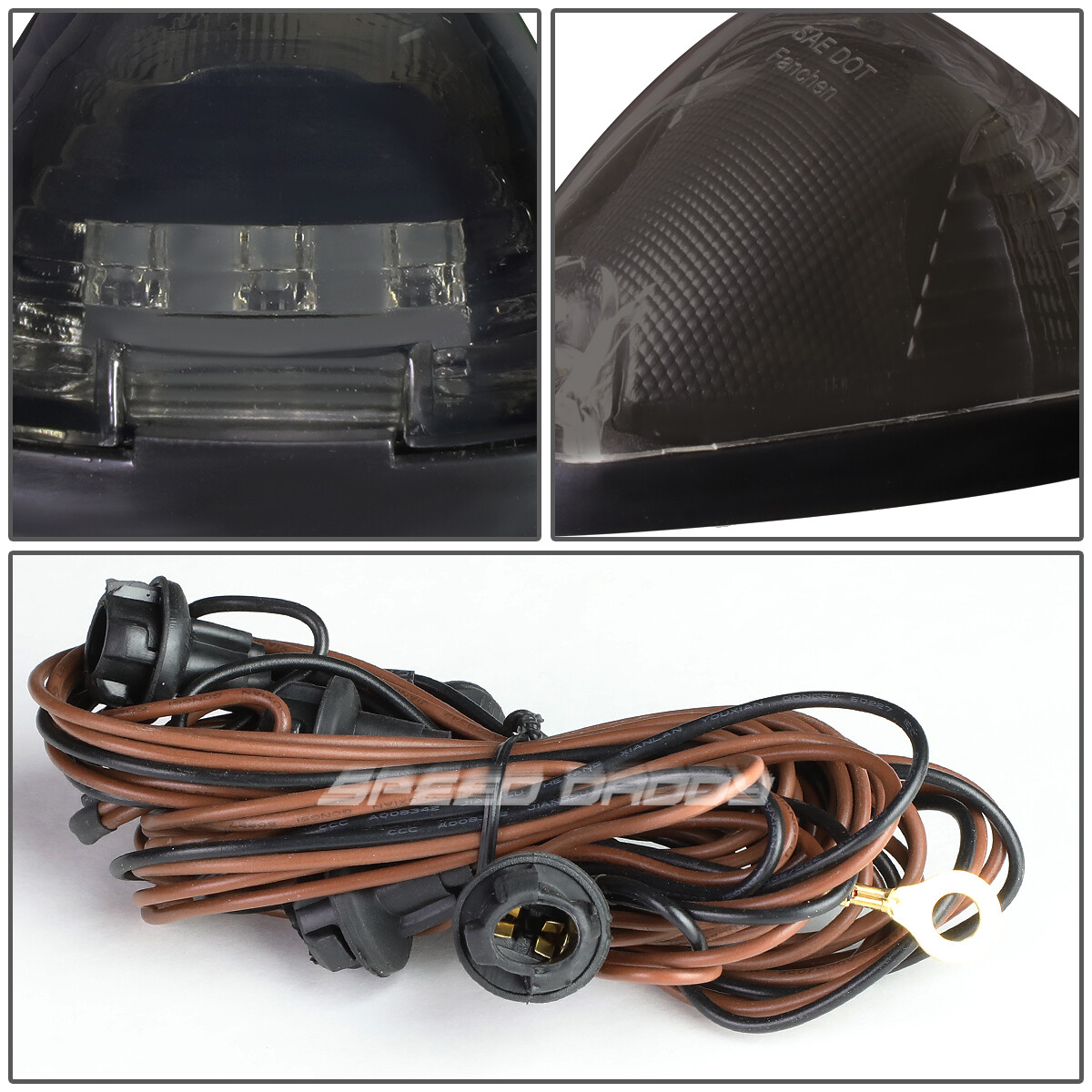 FOR 99-16 FORD SUPERDUTY 5PCS SMOKED YELLOW LED CAB ROOF RUNNING LIGHT ...