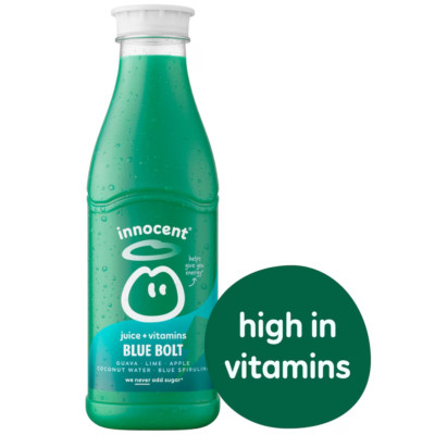 Innocent Plus Blue Bolt Guava & Lime Juice with Vitamins 750ml (Pack Of ...
