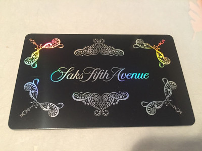 SAKS FIFTH AVENUE Classic Logo 2017 Holographic Gift Card ( $0 ) | eBay UK