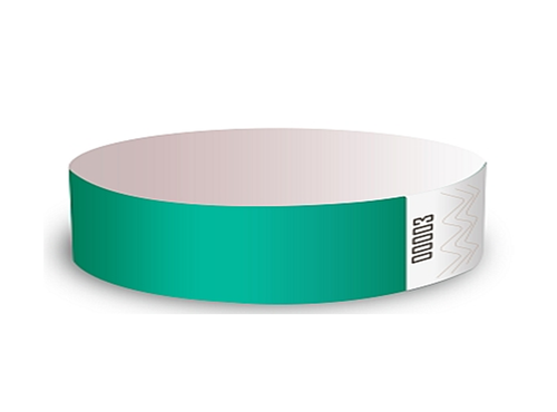 100 Aqua Tyvek Paper Wristbands. Party Admission Paper Security ...