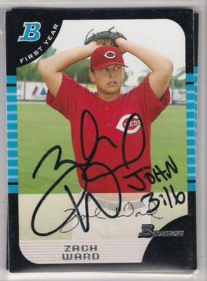 Cincinnati Reds ZACH WARD autographed 2005 Bowman | eBay