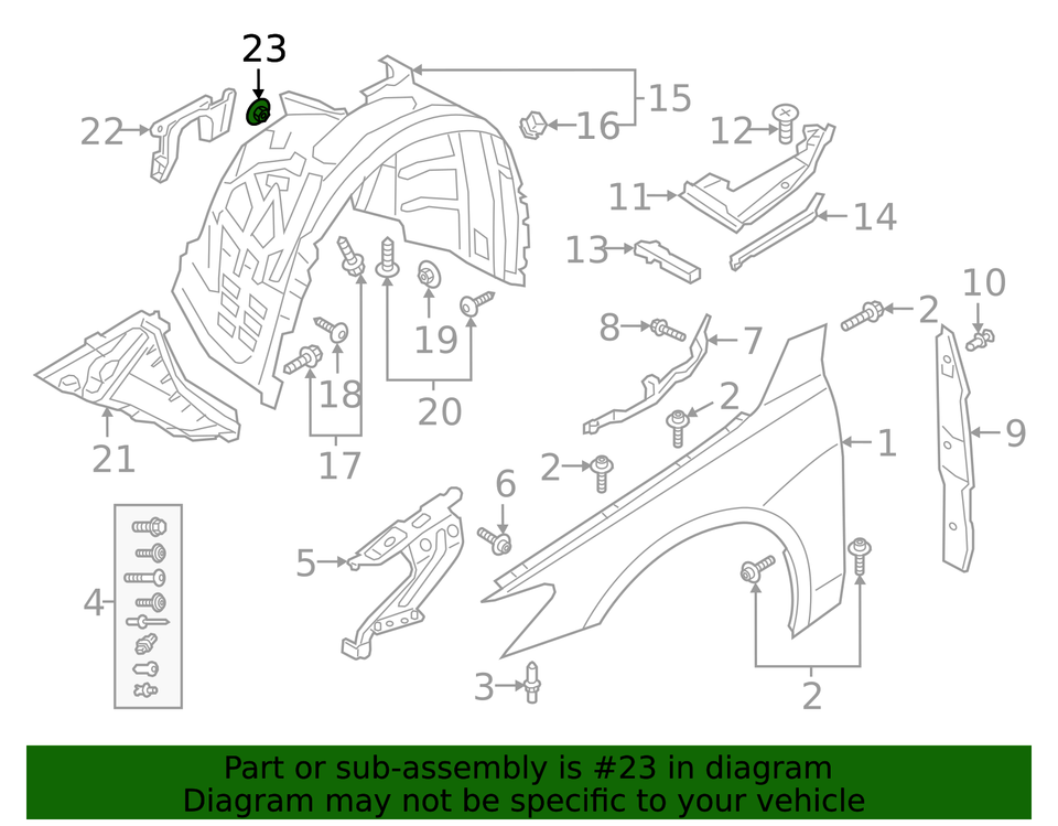 Genuine Audi Fender Liner Retainer Nut WHT-008-489 | eBay