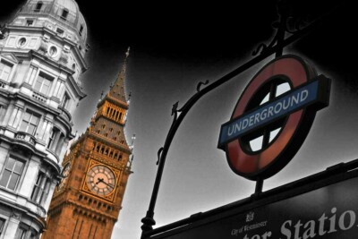 Big Ben Queen Elizabeth Tower London Underground Sign UK Photograph ...
