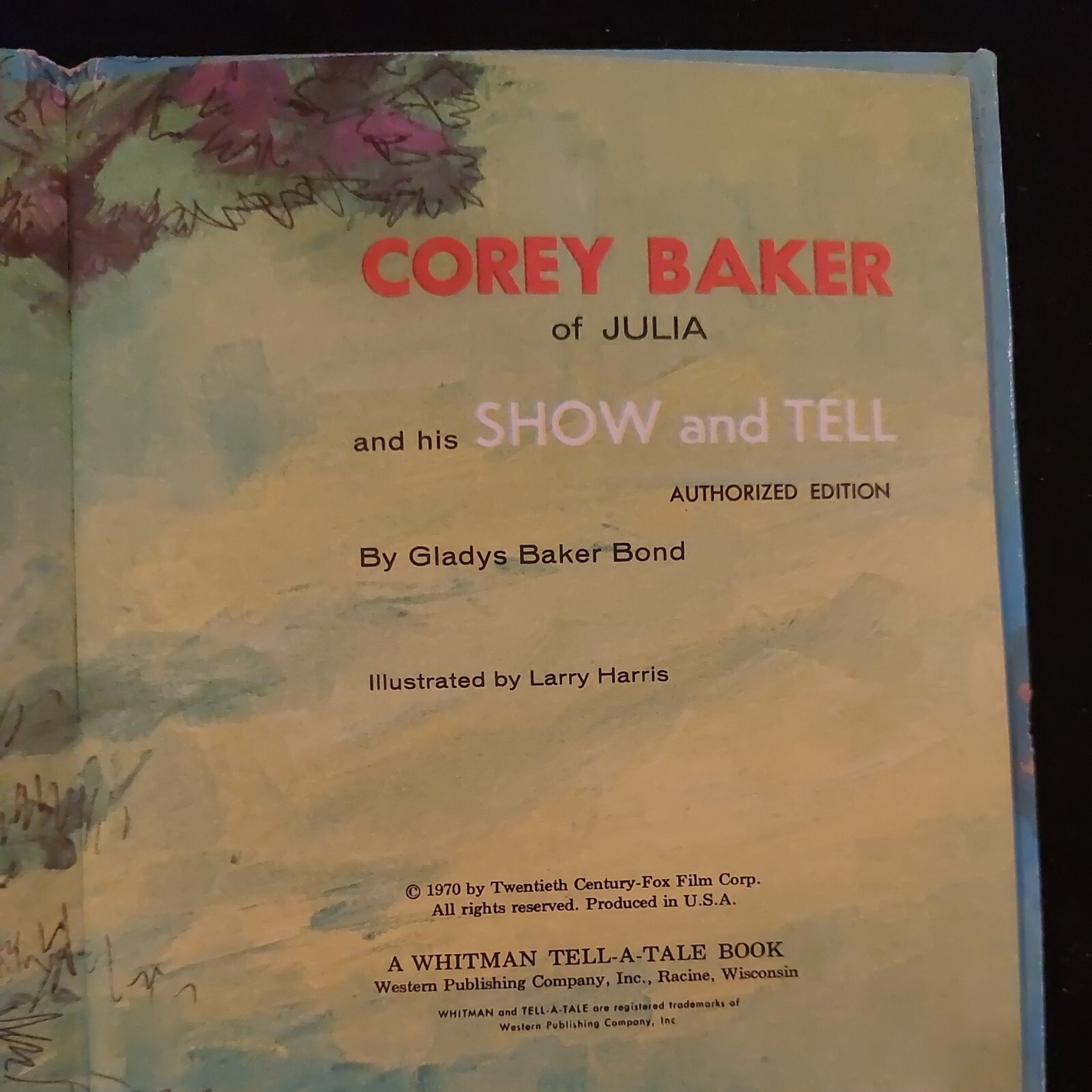 Corey Baker of Julia and His Show and Tell by Gladys Baker Bond (1970 ...