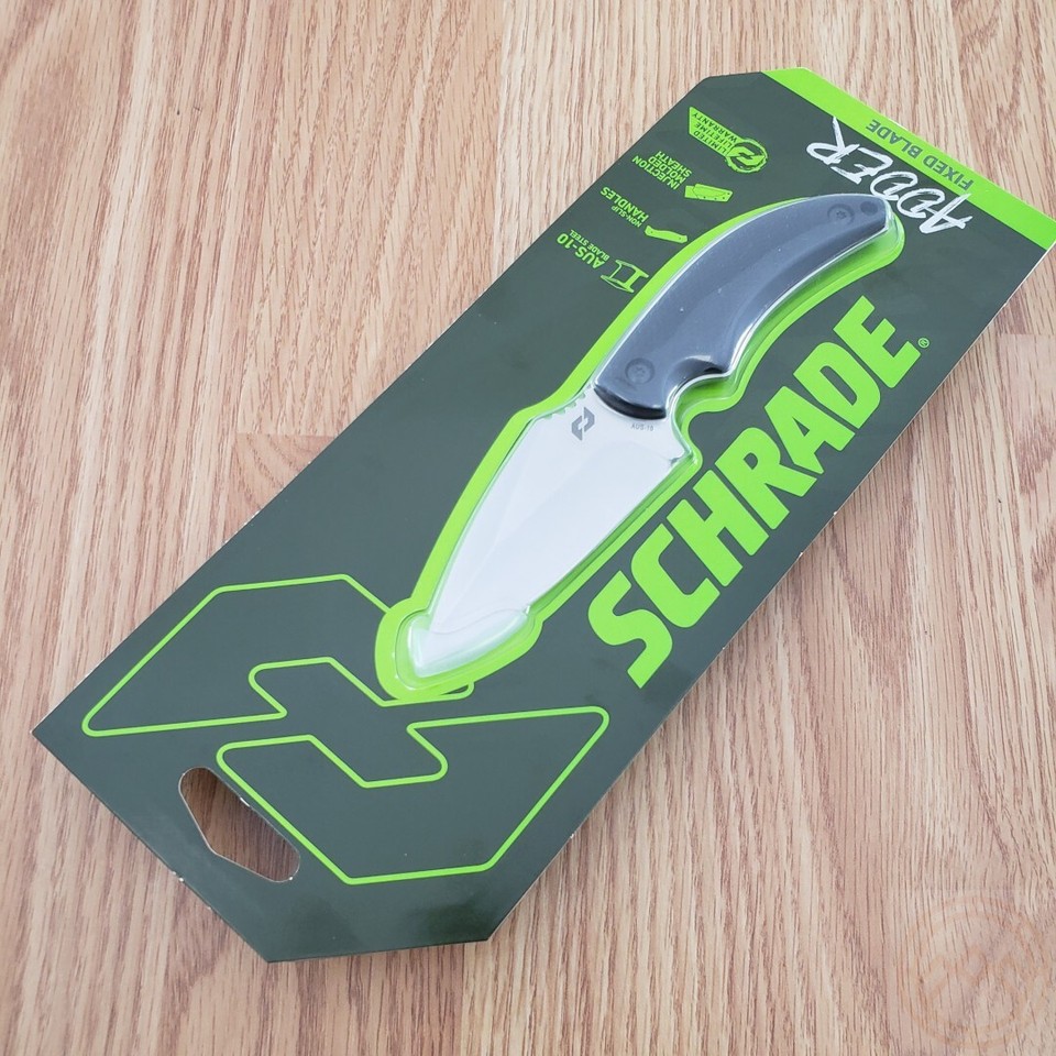 Schrade Adder Fixed Knife 3" AUS-10A Steel Full Tang Blade Synthetic ...
