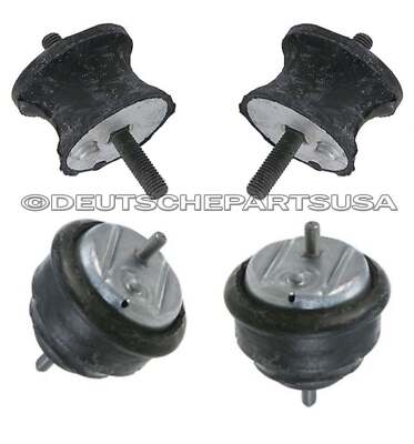 ENGINE MOTOR + TRANSMISSION MOUNT MOUNTS LEFT + RIGHT OEMQ for BMW E46 ...