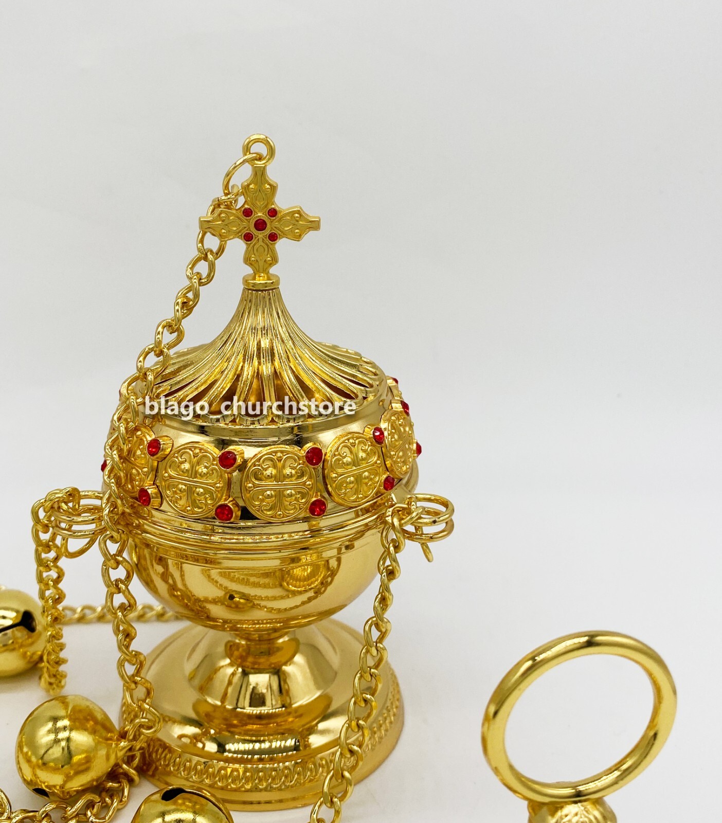 Church Censer Christian Yellow Orthodox Incense with Bells 10.62" | eBay