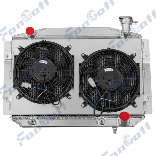 4-Row Aluminum Radiator Shroud Fan Fit 1955-1960 57 Chevy Corvette 350 ...