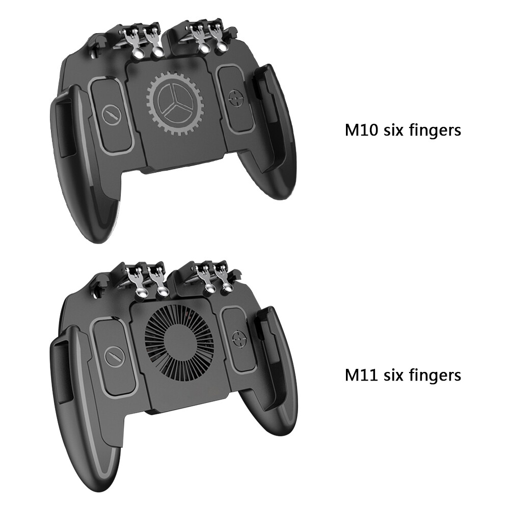 AU 6 Fingers Mobile Gaming Cooling Button Gamepad for PUBG Game ...