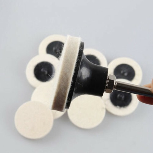 10x Metal Glass Polishing Buffing Wheel Wool Felt Polisher Disc Pad Mat ...