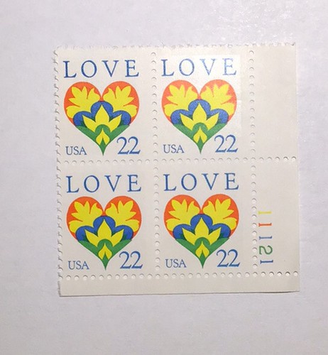 22 Cent LOVE Stamp 1986 Block Of 4, Scott #2248, XF/MNH. | eBay