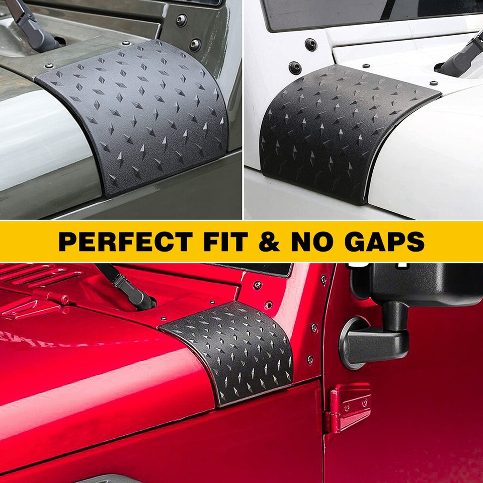 Cowl Body Armor Outer Cowling Cover Corner Guard For 2007-2018 Jeep ...