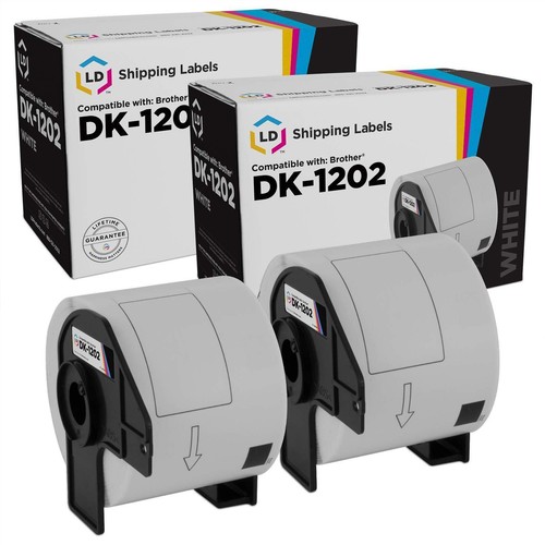 LD Compatible Brother DK-1202 2 Rolls of Shipping Labels / 2.4 in x 3.9 ...
