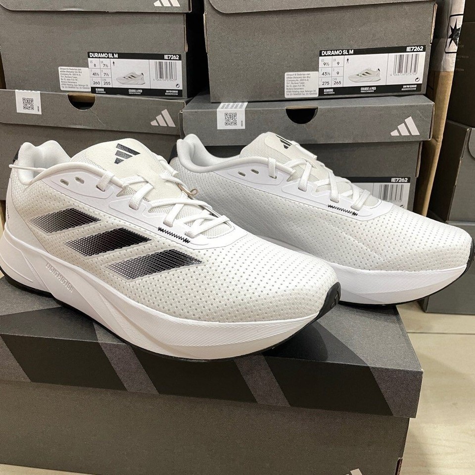 Adidas Duramo SL IE7262 Men's White Black Running Sneaker Shoes Sz 11 ...