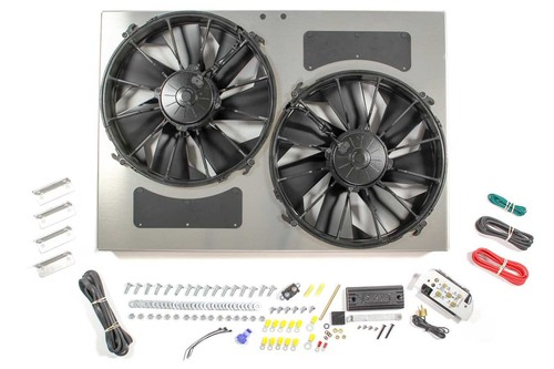 DERALE PWM Dual RAD Fan/ Aluminum Shroud Assembly 66842 83277668425| eBay