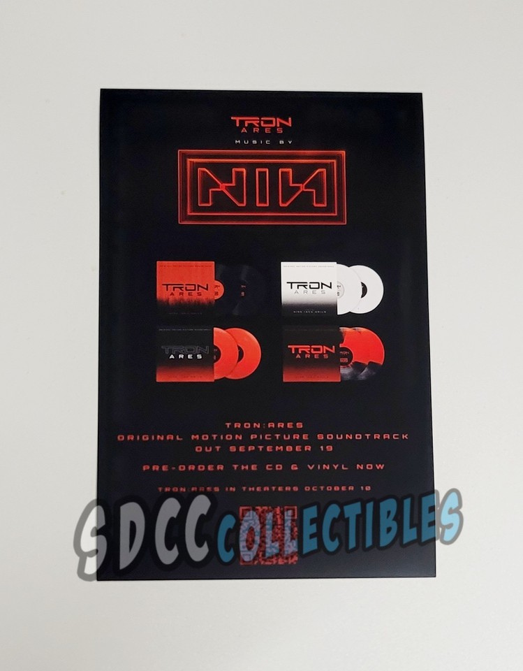 SDCC 2025 EXCLUSIVE TRON ARES NIN VINYL /2500 XL SHIRT STICKER FLYER | eBay
