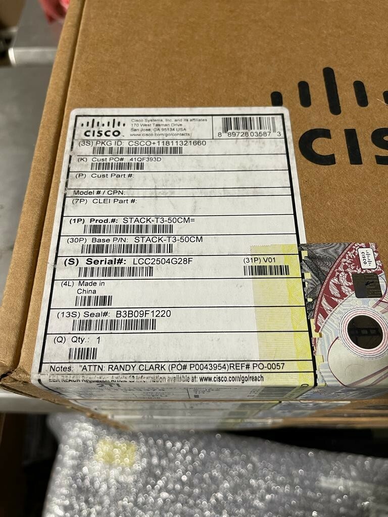 Cisco STACK-T3-50CM Stacking Cable for sale online | eBay