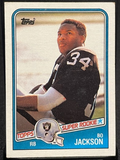 1988 Topps BO JACKSON RC Super Rookie Card #327 Original Excellent ...