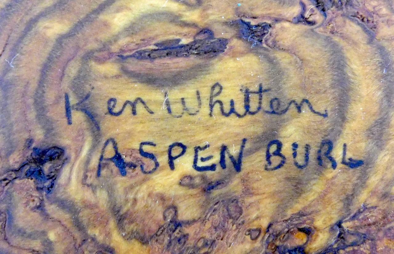Ken Whitten Hand Turned Aspen Wood Burl Bowl Alaskan Artist EXCELLENT ...
