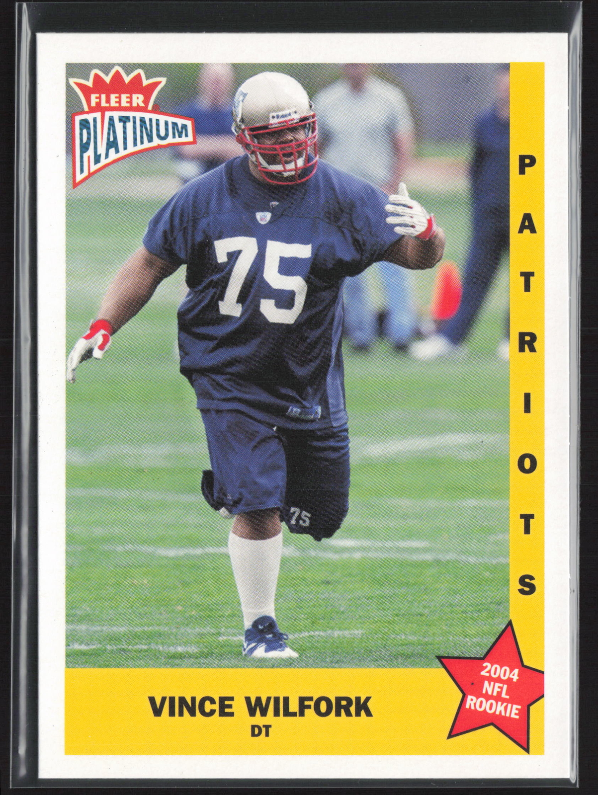 2004 Fleer Platinum Vince Wilfork /999 Rookie Card RC #180 | eBay