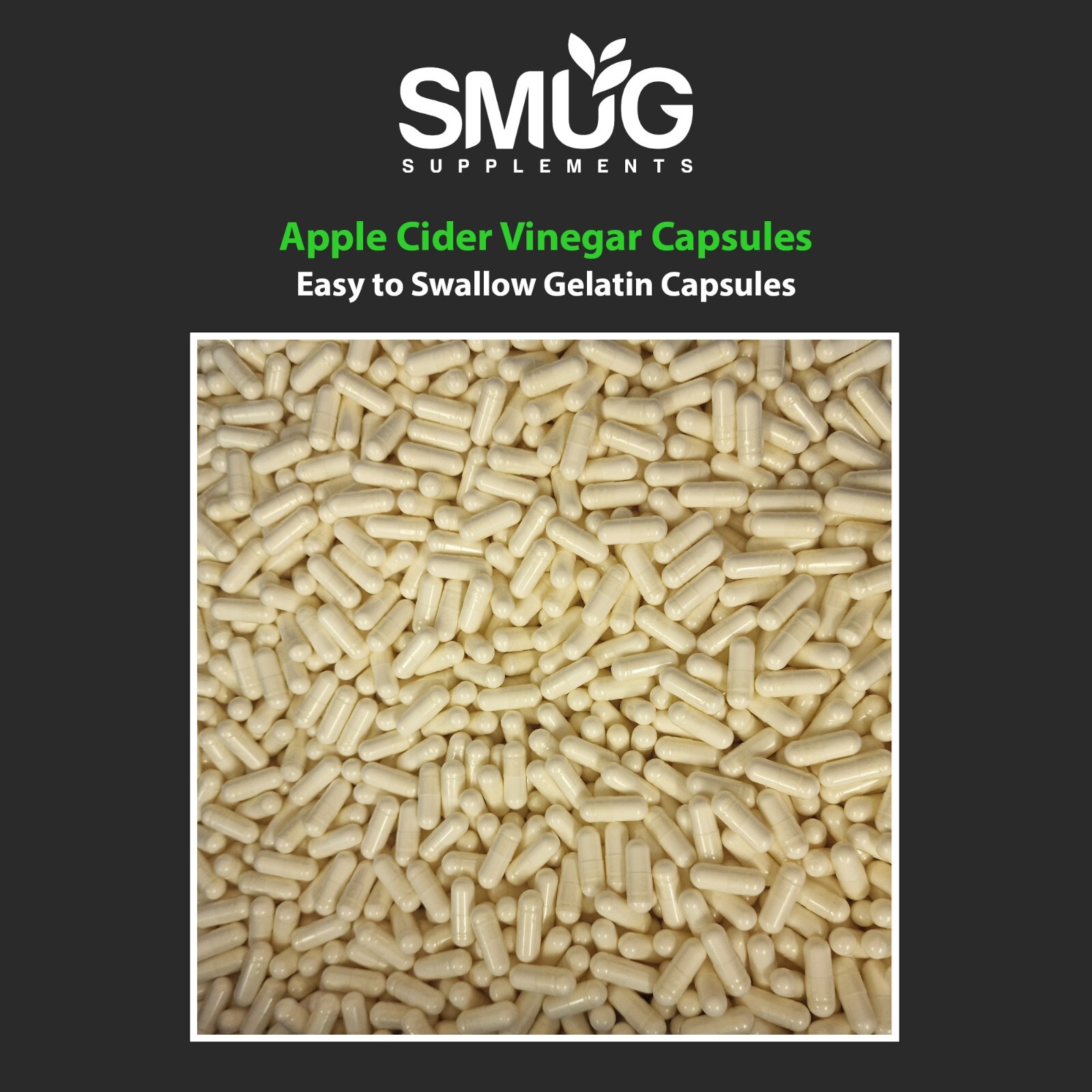 Apple Cider Vinegar by SMUG Supplements - 60 Capsules - Alternative to ...