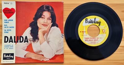 45 VINYLE EP - DALIDA T'aimer follement - BARCLAY 70314 Medium 1960 | eBay