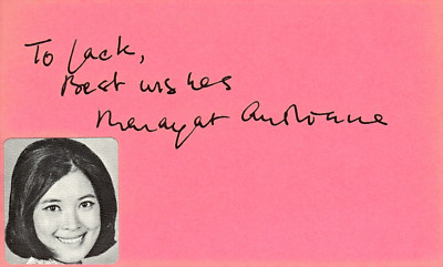 Marayat Andriane Signed Auto 3x5 Index Card Laure aka Emmanuelle Arsan ...