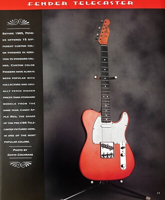 Fender Stratocaster Red & White Guitar Photo Print Ad - Gavin Cochrane ...
