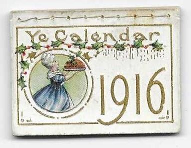 1916 Calendar Measures 1 3/4" X 1 1/4" | eBay
