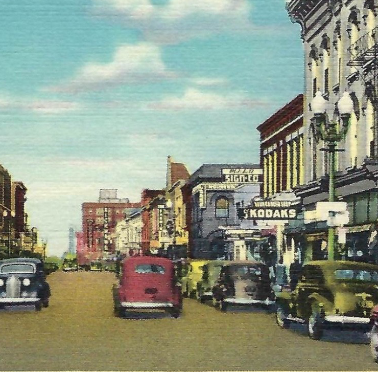 Main St. Fond Du Lac Wisconsin WI Postcard 1932 - Rexall Drugs Kodak ...