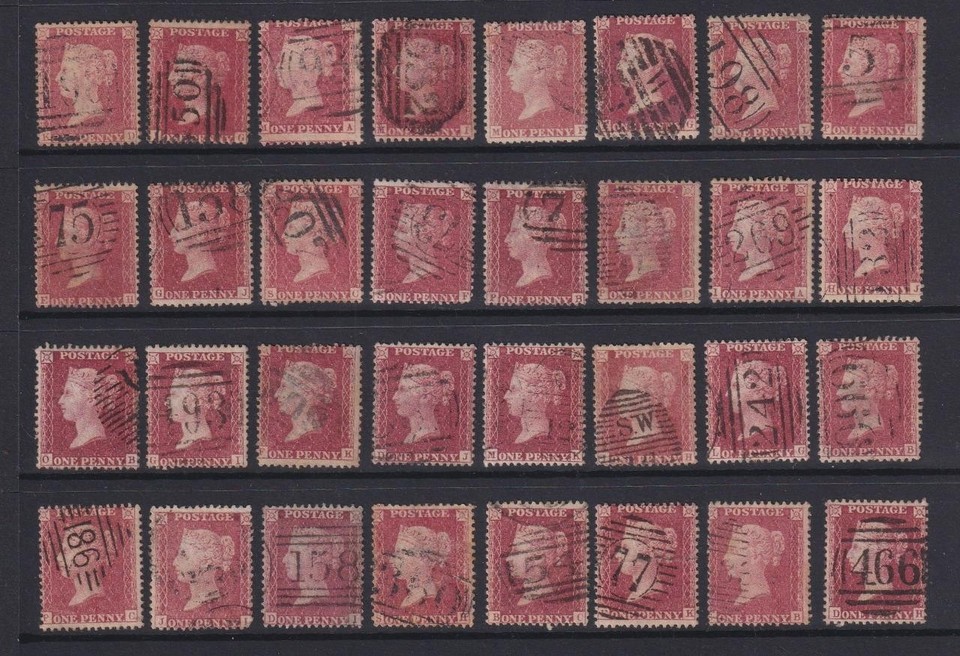 QV 1d Penny Red Stars x 64 Used. Unchecked. 1856 - 1861 period | eBay UK