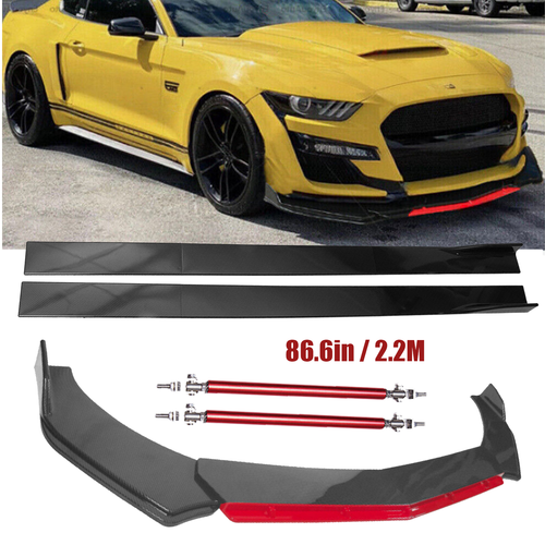 For Ford Mustang GT Shelby GT500 Front Bumper Lip Spoiler Splitters ...