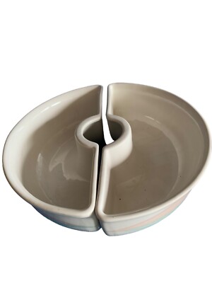Stoneware USA Divided Bowls 2 Part 12x12x3.5” Ceramic Party Dish | eBay