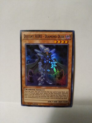 Yu-Gi-Oh! TCG Destiny HERO - Diamond Dude Destiny Soldiers DESO-EN009 ...