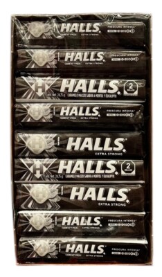 Halls Black Extra Strong Intense-18 Pack-free Shipping | eBay