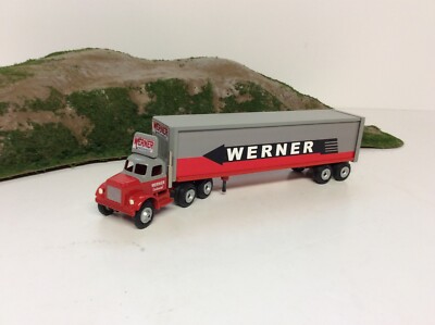 Winross White 9000 Werner Freight w/ Van Trailer. Custom /New in Box | eBay