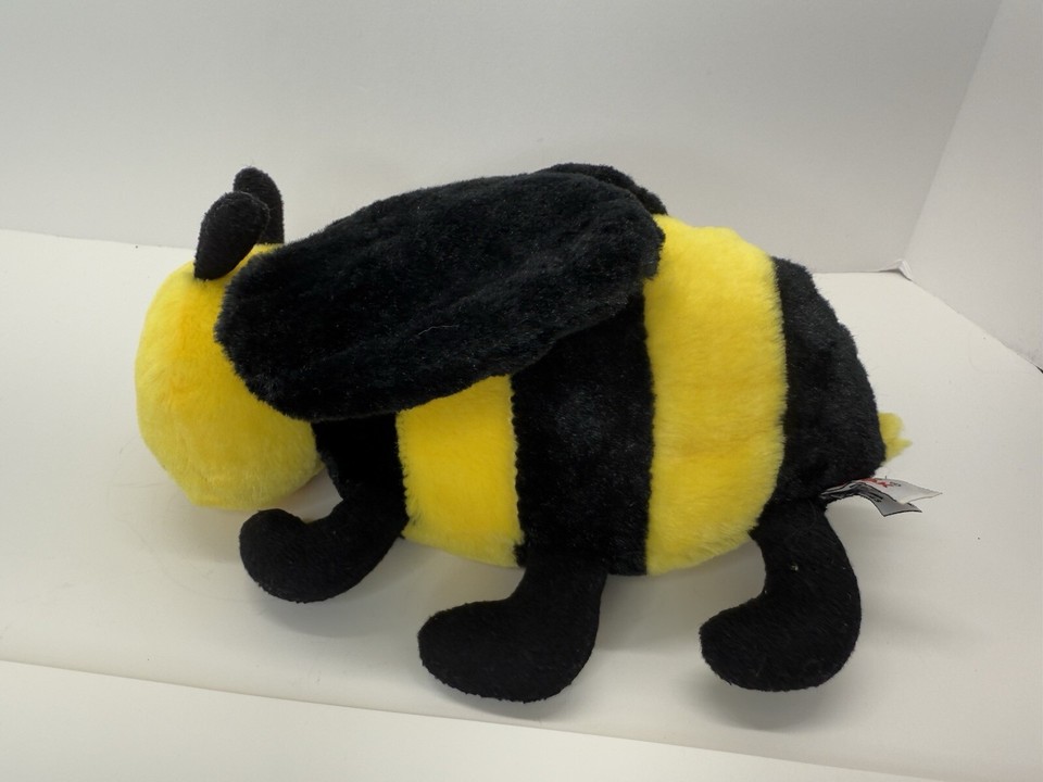 Unipak Bumble Bee 11" Black Yellow Plush Sewn Eyes 2013 Soft Stuffed ...