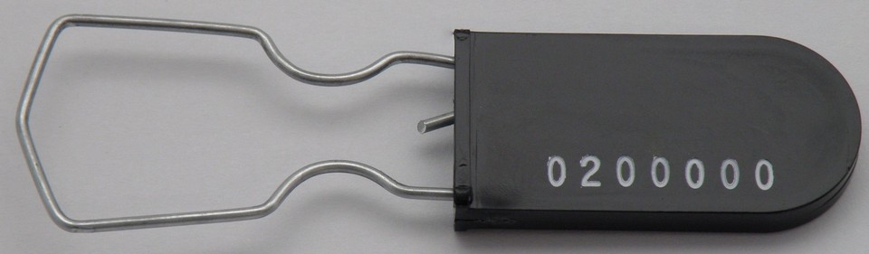 100 Black Wire Padlock Tamper Evident Lockout Electric Meter Tag ...