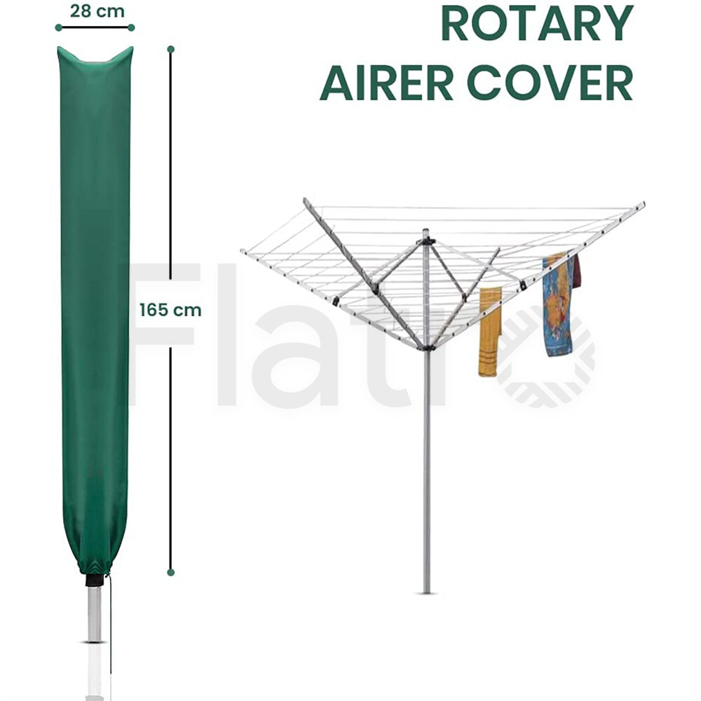 Heavy-Duty Rotary Washing Line Cover with Zip Waterproof Airer Dryer ...
