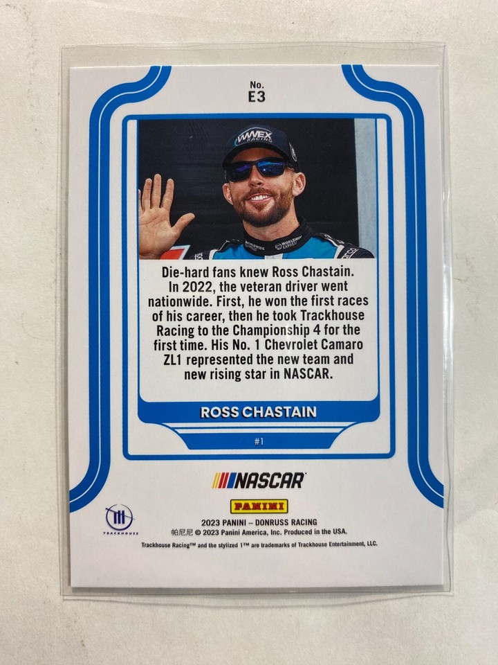 Ross Chastain 2023 NASCAR Panini Donruss Elite Series #E3 Card | eBay