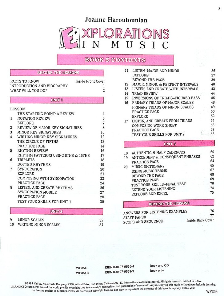 Explorations in Music - Book 5 9780849795350| eBay