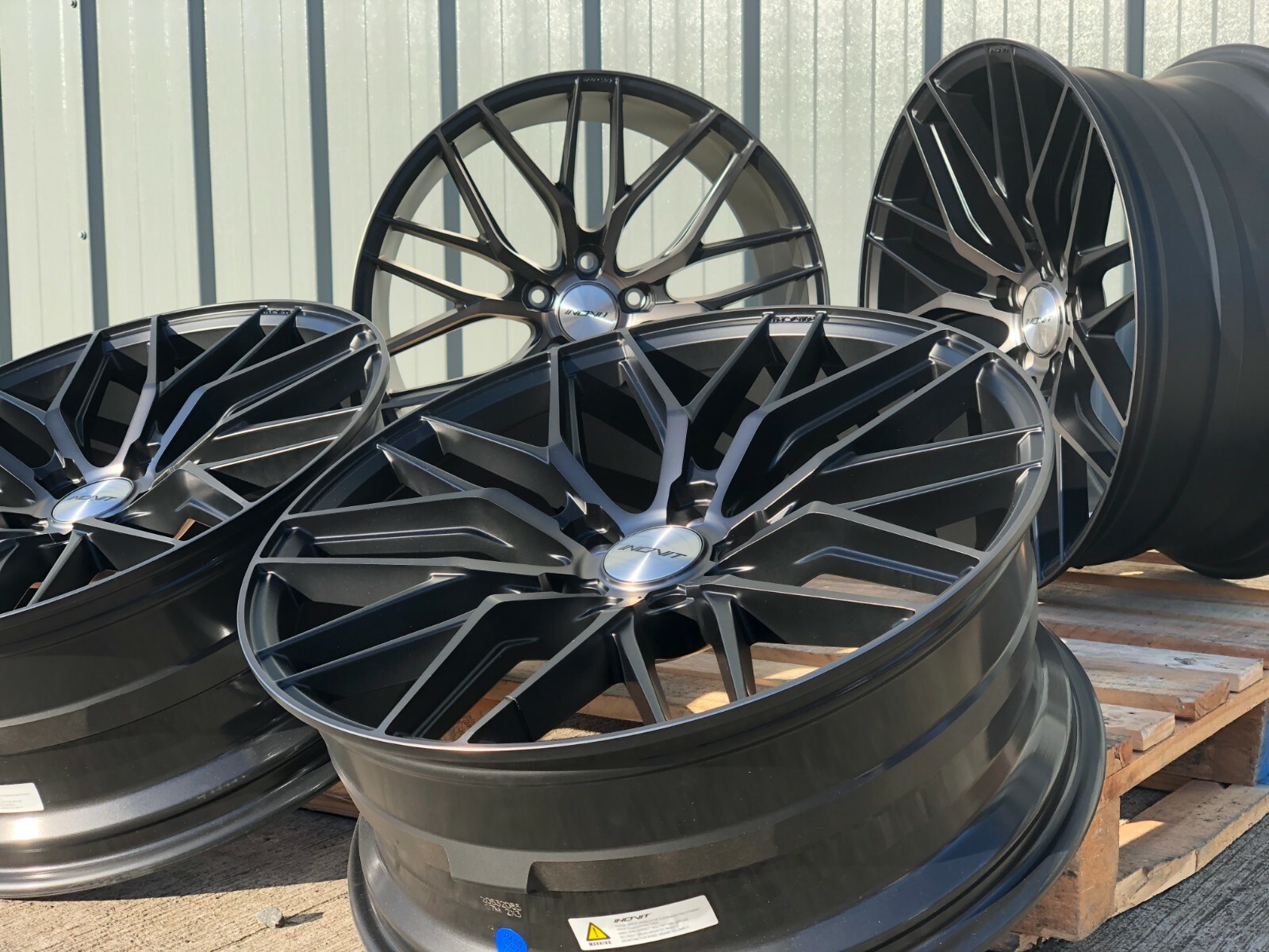 20" Inovit Blitz Alloy Wheels 5x112 Black MF fits Mercedes S Class ...