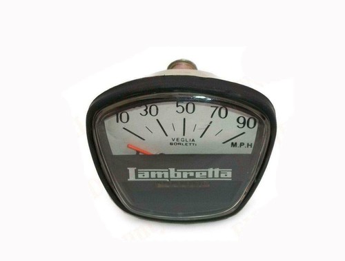 Lambretta GP Speedometer 90 Mph Black Faced Veglia Borletti Speedo | eBay