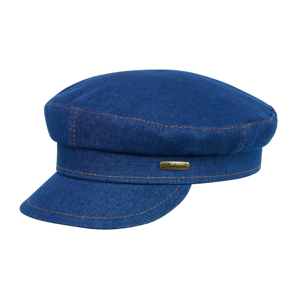 Sterkowski TRAWLER Denim Classic Fisherman Cap Breton Sailor Fiddler ...