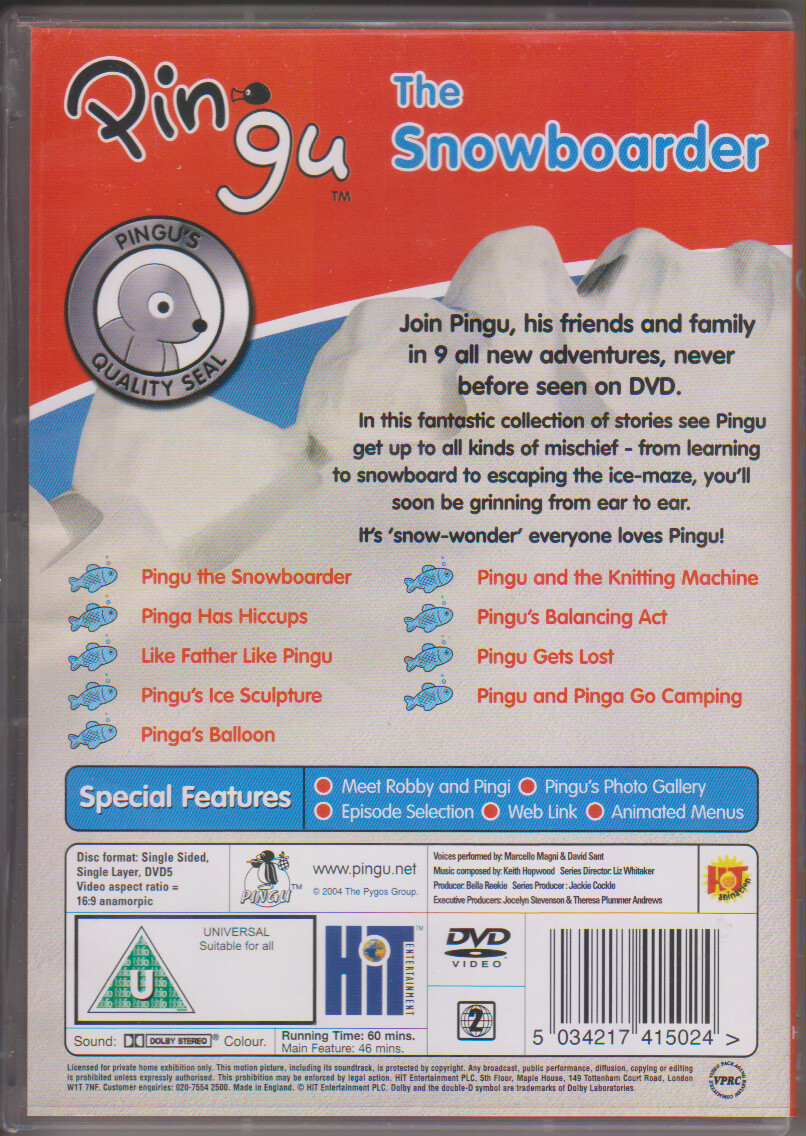 Pingu DVDs UK R2 DVD -------------------------- (select dvd) | eBay UK
