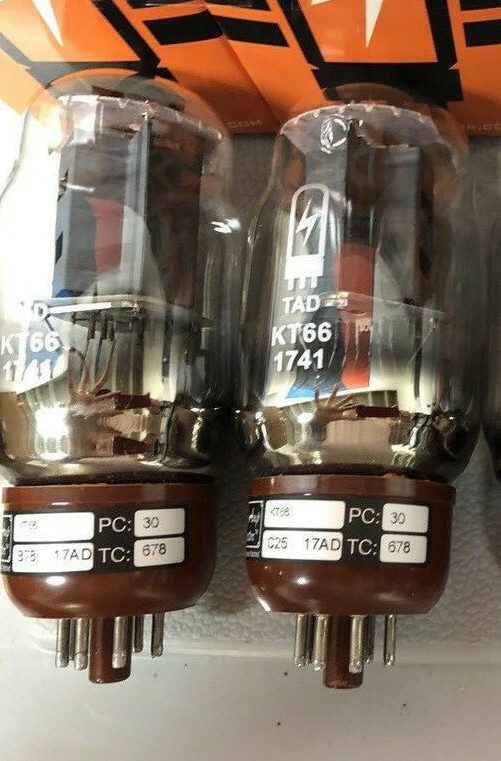 Matched pair Tube Amp Doctor TAD KT66-STR Genalex Tube Remake 6L6 QUAD ...