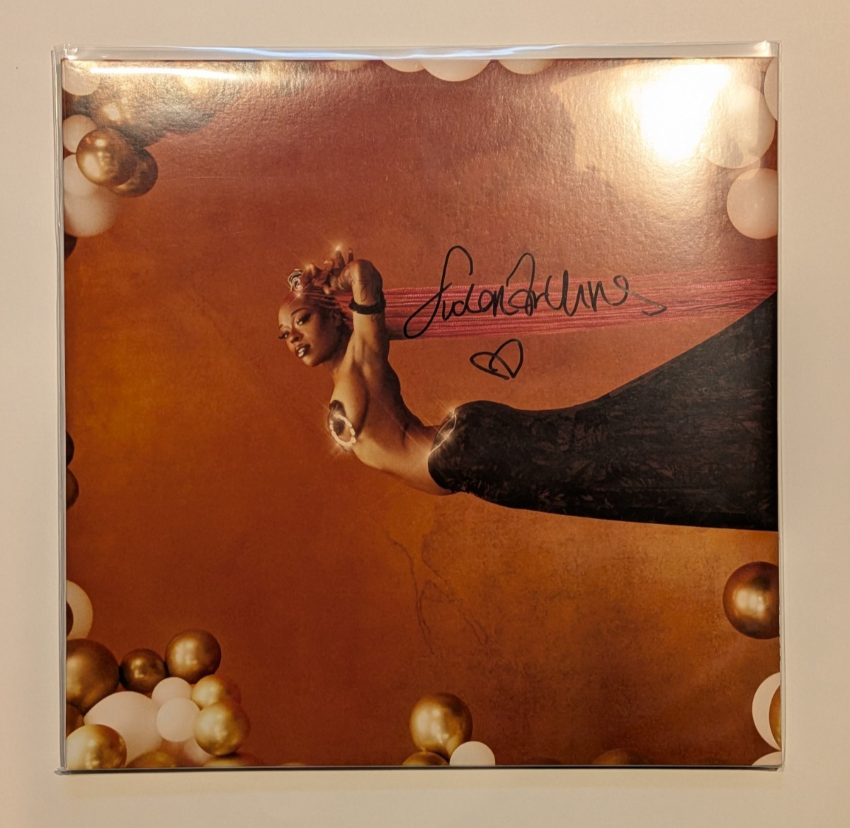 AUTOGRAPH SIGNED Sudan Archives - Natural Brown Prom Queen Vinyl Black ...