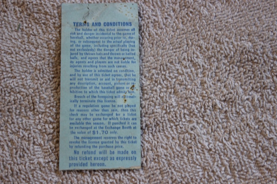 1967 (Game 2D) New York Mets MLB baseball ticket stub (Tom Seaver 1st ...